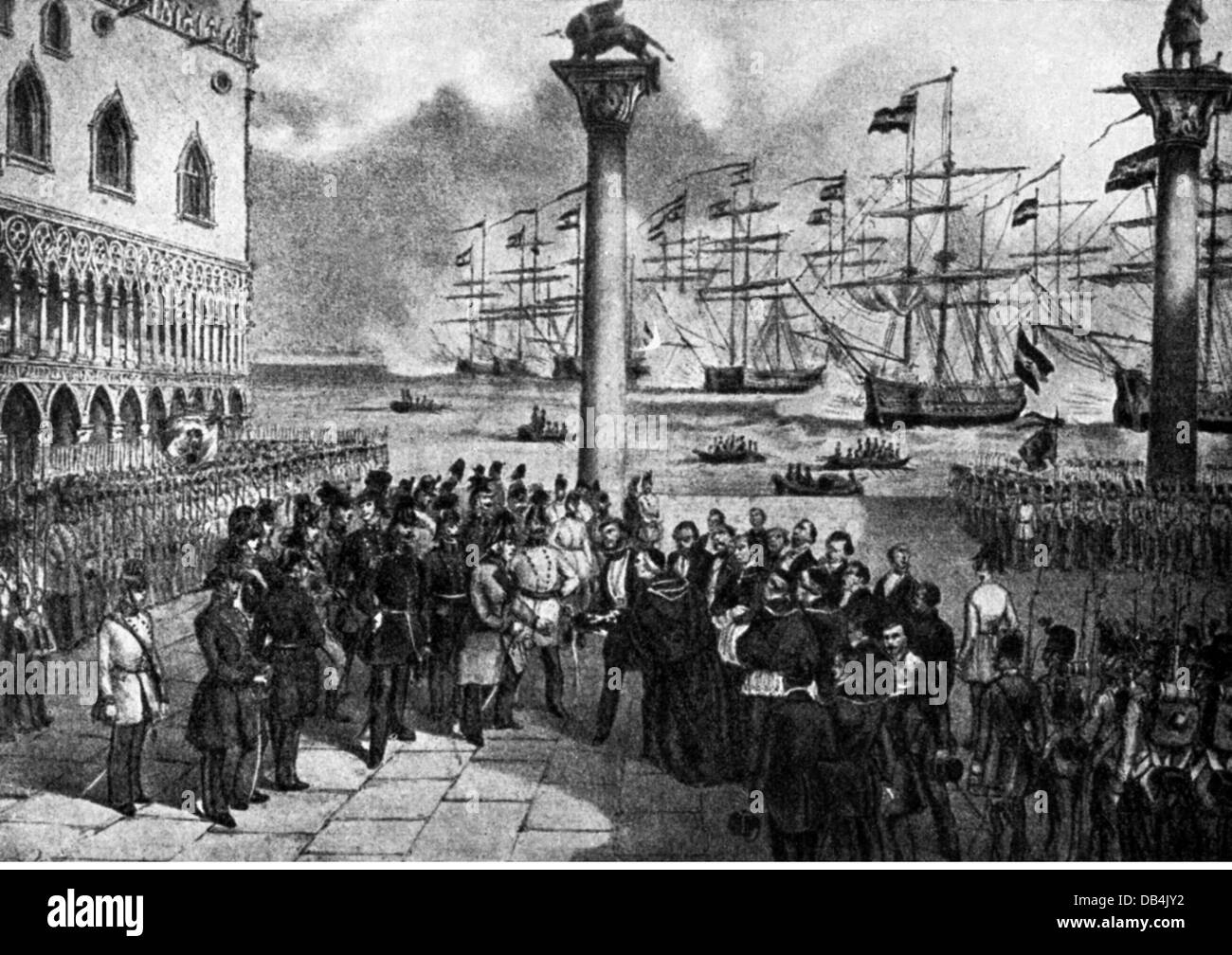 revolution 1848 - 1849, Italy, surrender of Venice to the Austrians, 23 ...