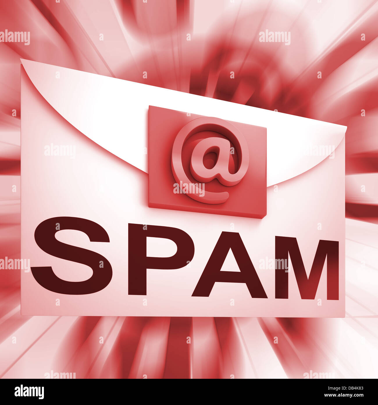 Spam Envelope Shows Malicious Electronic Junk Mail Stock Photo - Alamy