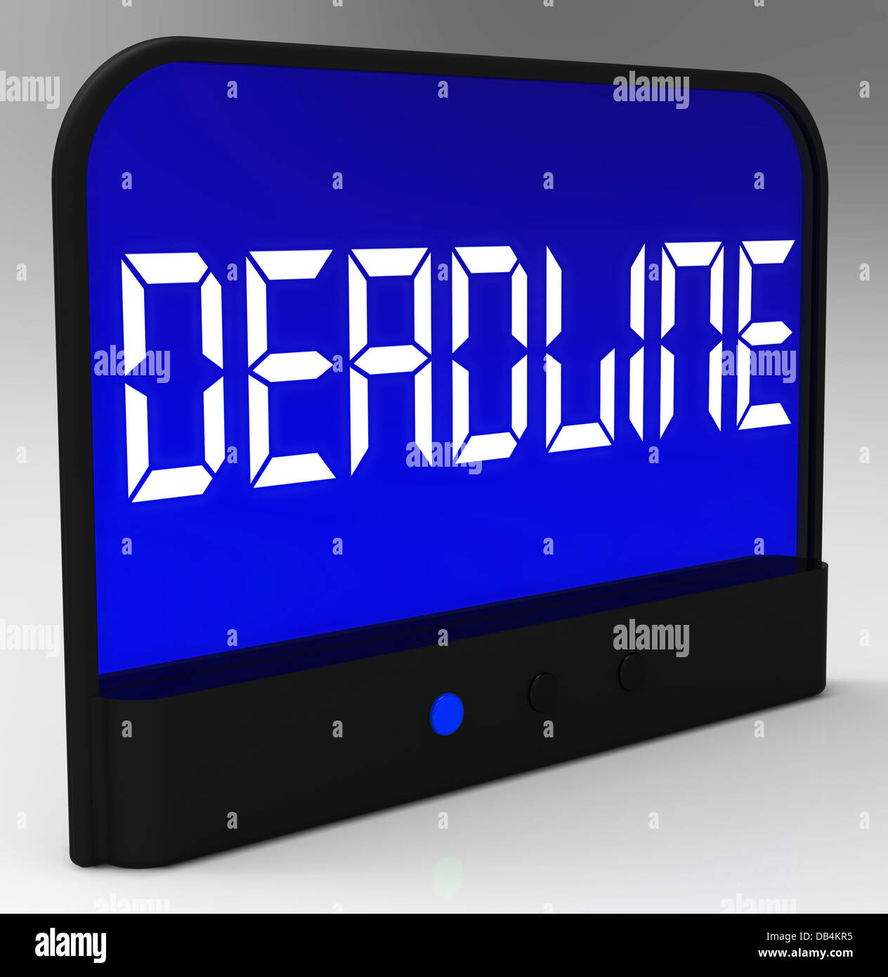 Deadline On Clock Shows Pressure And Countdown Stock Photo - Alamy