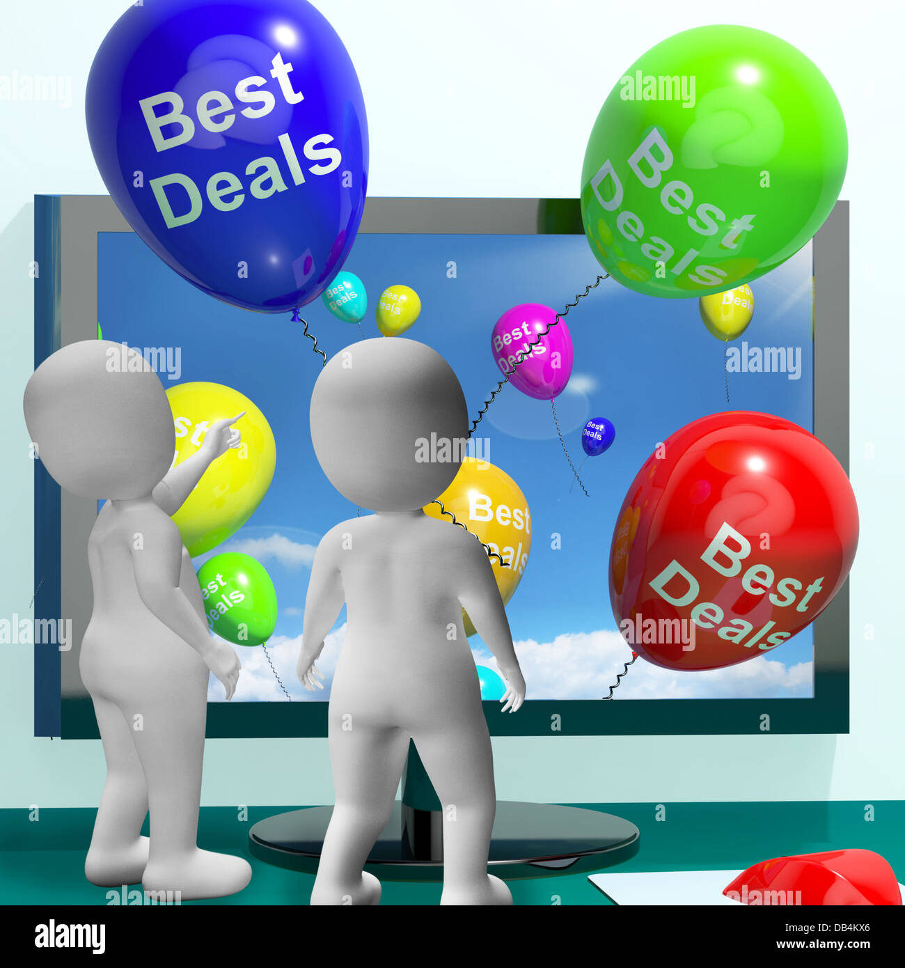 Best Deals Balloons Represent Bargains And Discounts Online Stock Photo ...