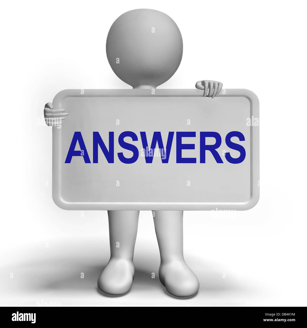 Answer Sign Board Showing Solution And Assistance Stock Photo - Alamy
