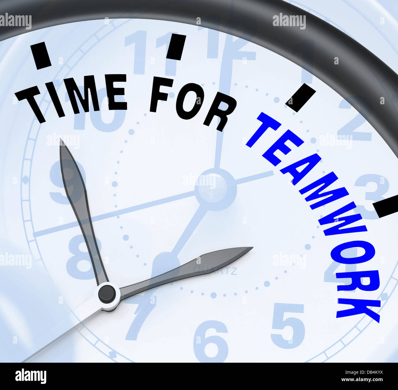 Time For Teamwork Message Showing Combined Effort And Cooperatio Stock ...