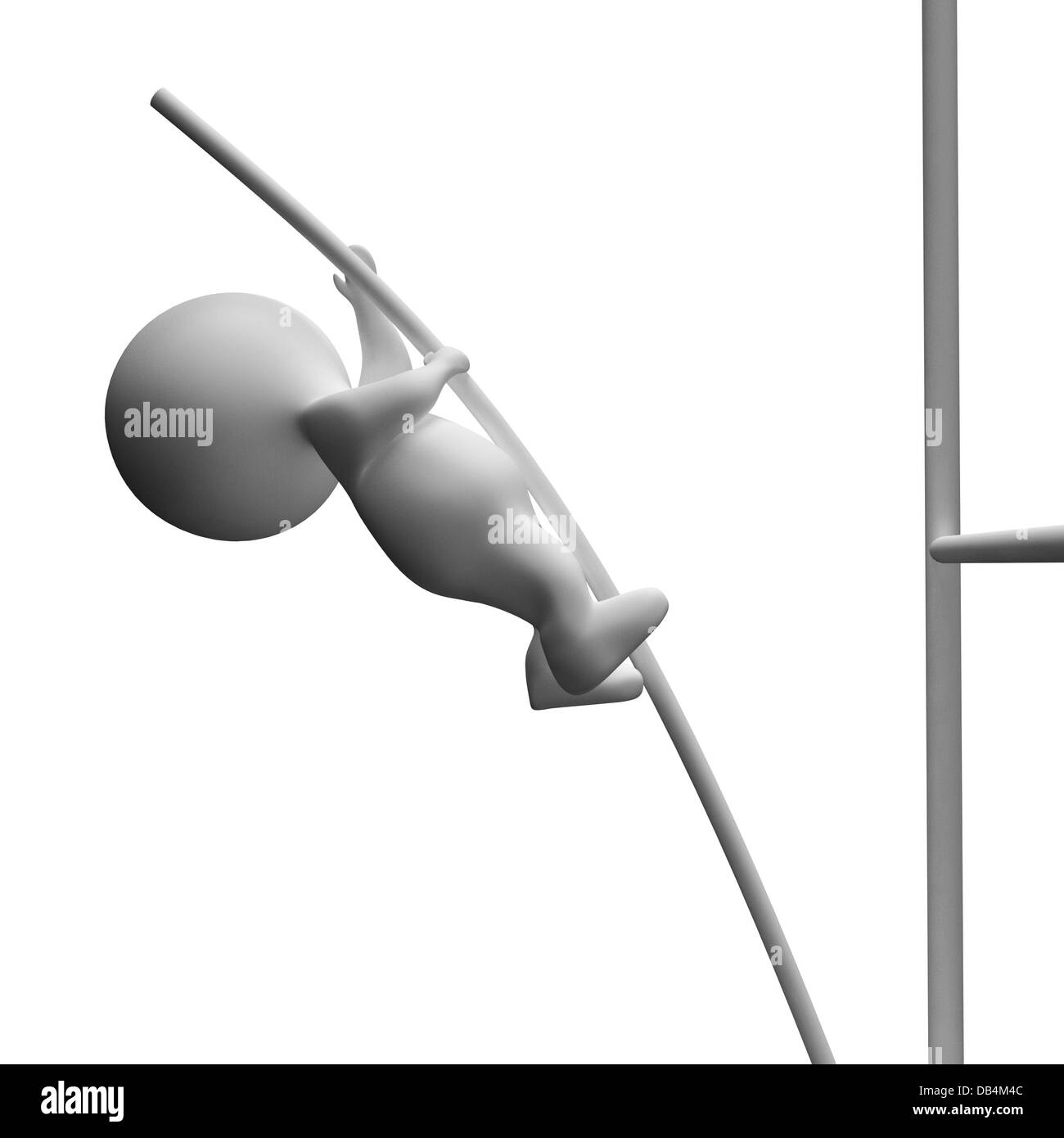 High Jump 3d Character Showing Achievement And Success Stock Photo - Alamy