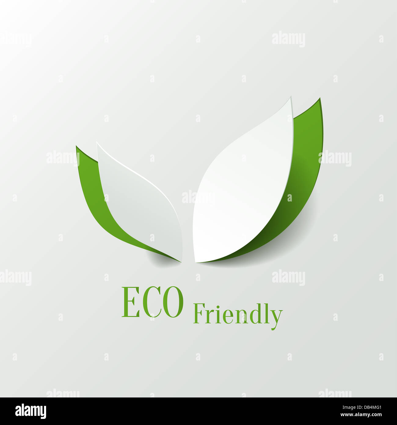 Green eco friendly background - abstract paper leaves Stock Photo - Alamy