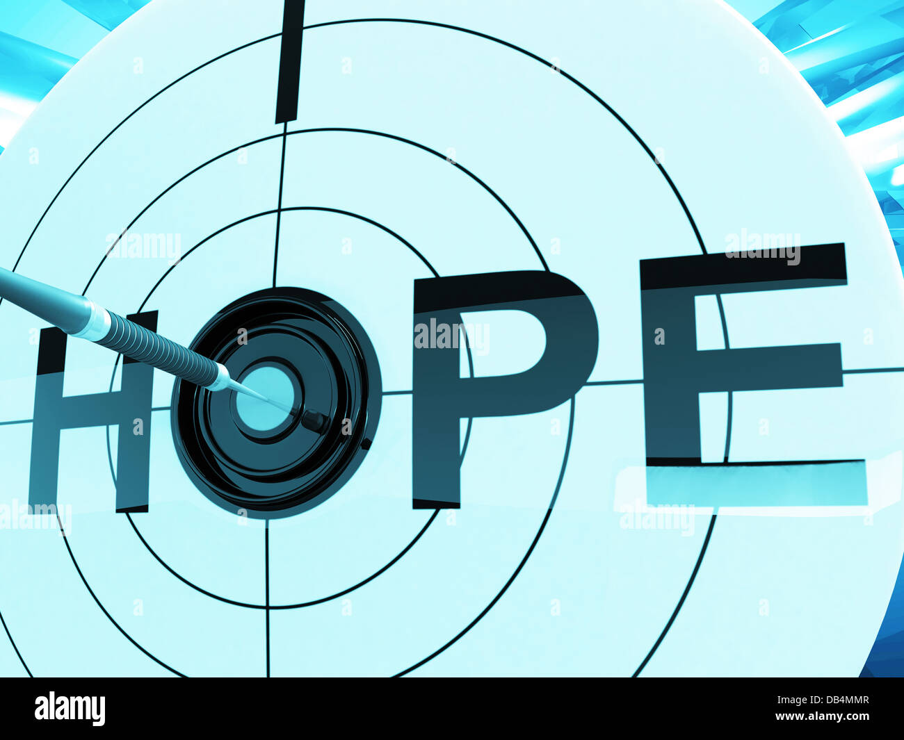 Hope Target Shows Prayer And Faith Hopeful Stock Photo - Alamy