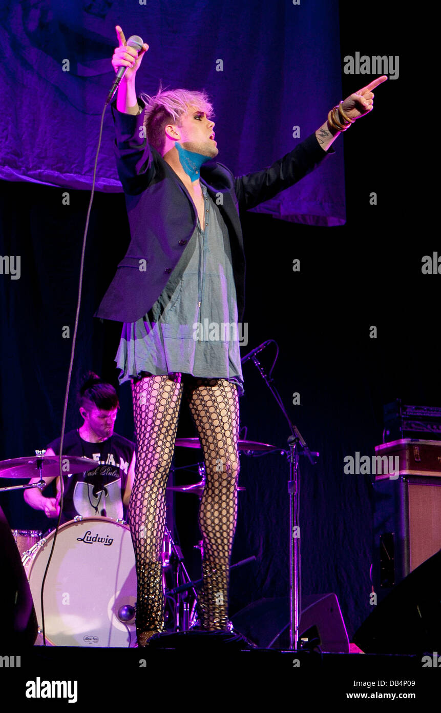 Justin Tranter of Semi Precious Weapons performing the 'Monster Ball ...