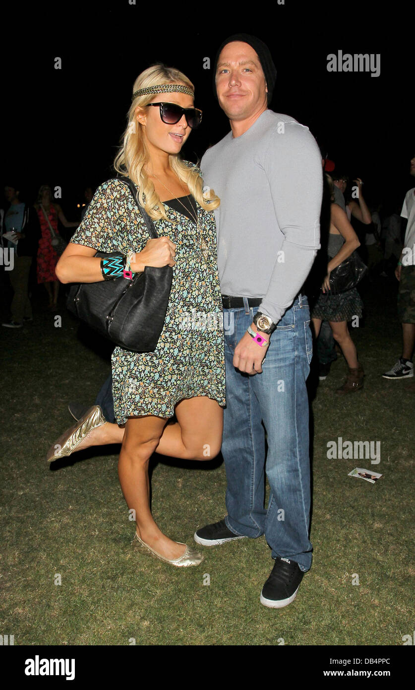 Paris Hilton and Cy Waits Celebrities at the 2011 Coachella Valley ...