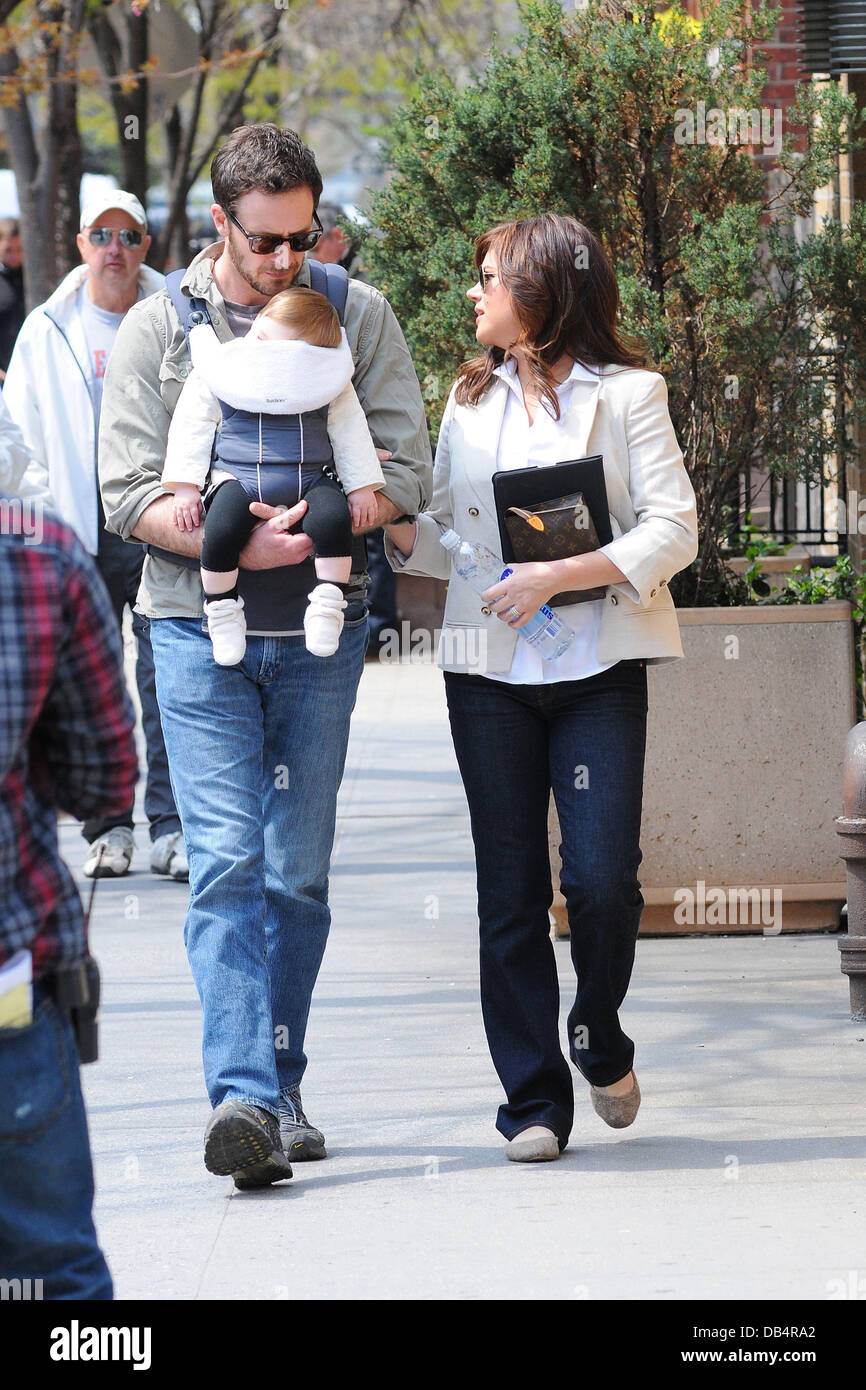Tiffani Thiessen and husband Brady Smith with daughter Harper Renn ...