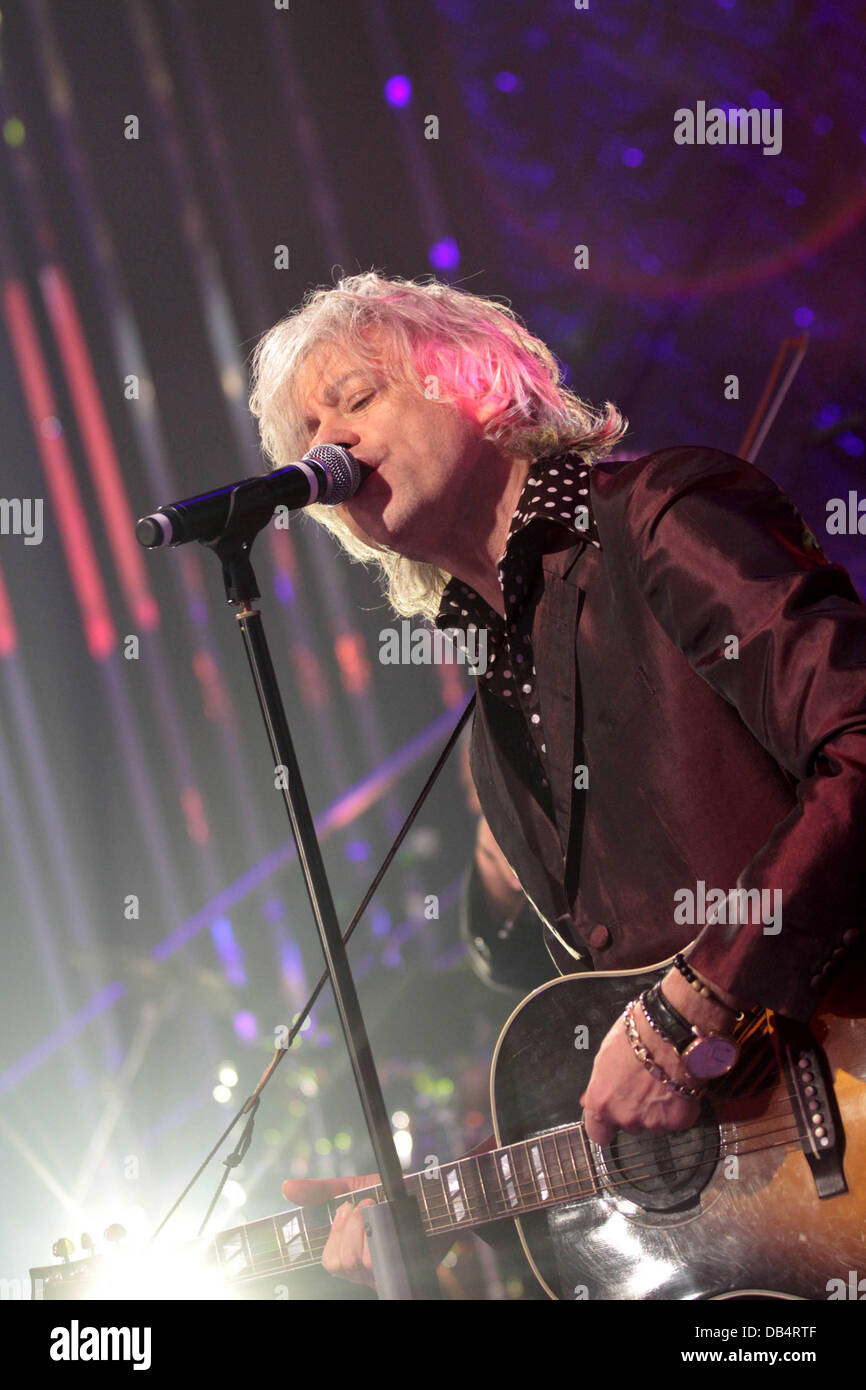 Sir Bob Geldof performs on the Italian 'Top of the Pops' Milan, Italy ...
