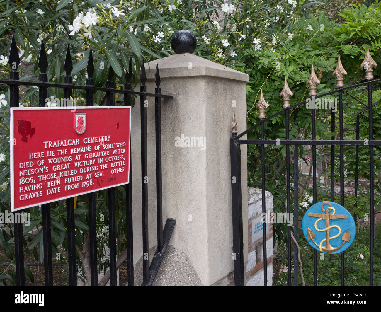 The Trafalgar cemetery in Gibraltar Stock Photo - Alamy