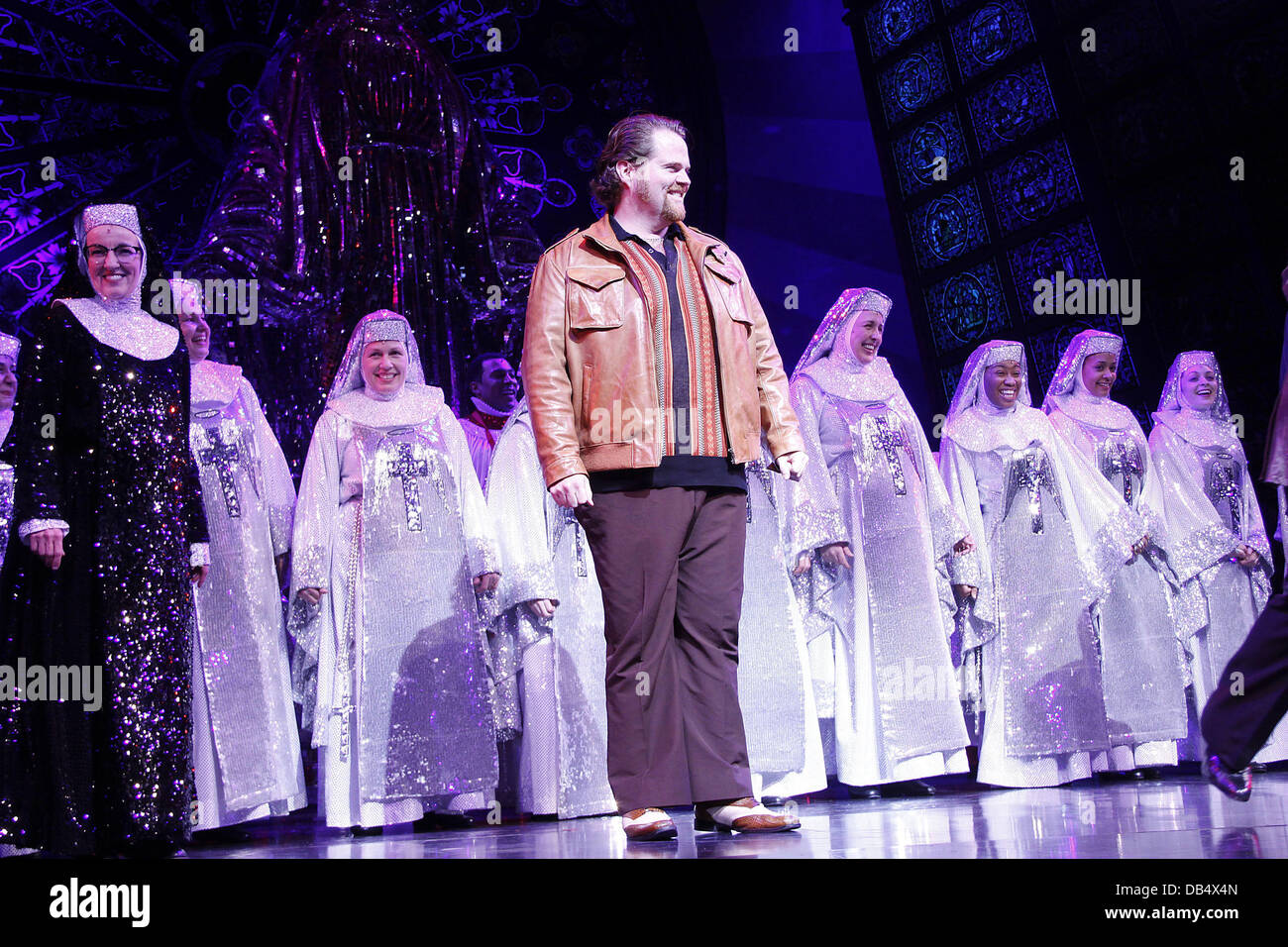 John Treacy Egan, Caesar Samayoa and cast Opening night of the Broadway ...