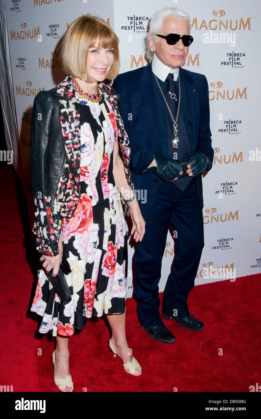 Anna Wintour and Karl Lagerfeld 2011 Tribeca Film Festival debut of ...