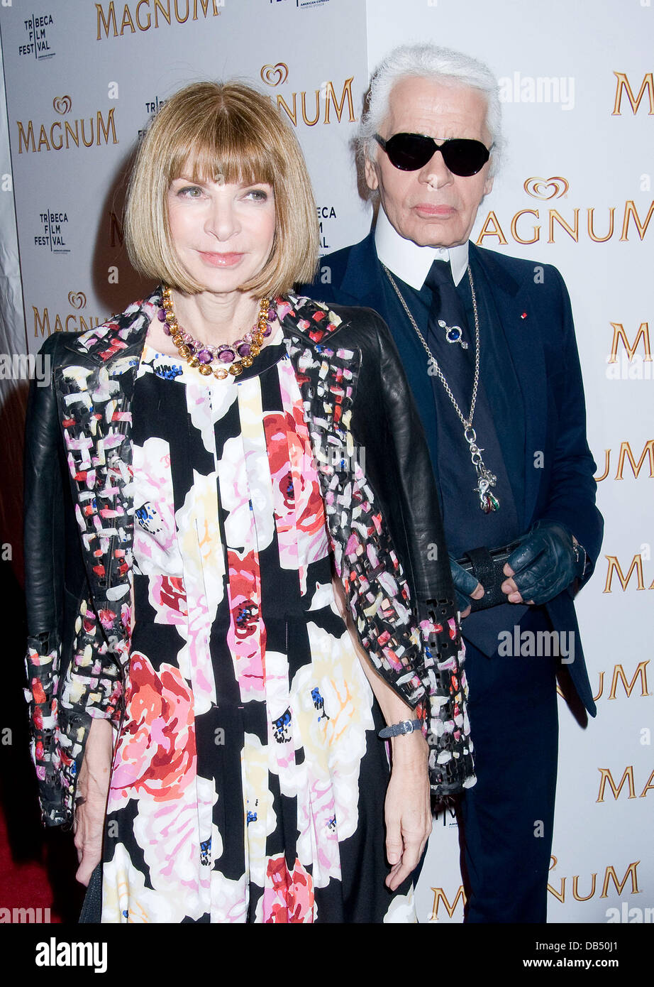 Anna Wintour and Karl Lagerfeld 2011 Tribeca Film Festival debut of ...