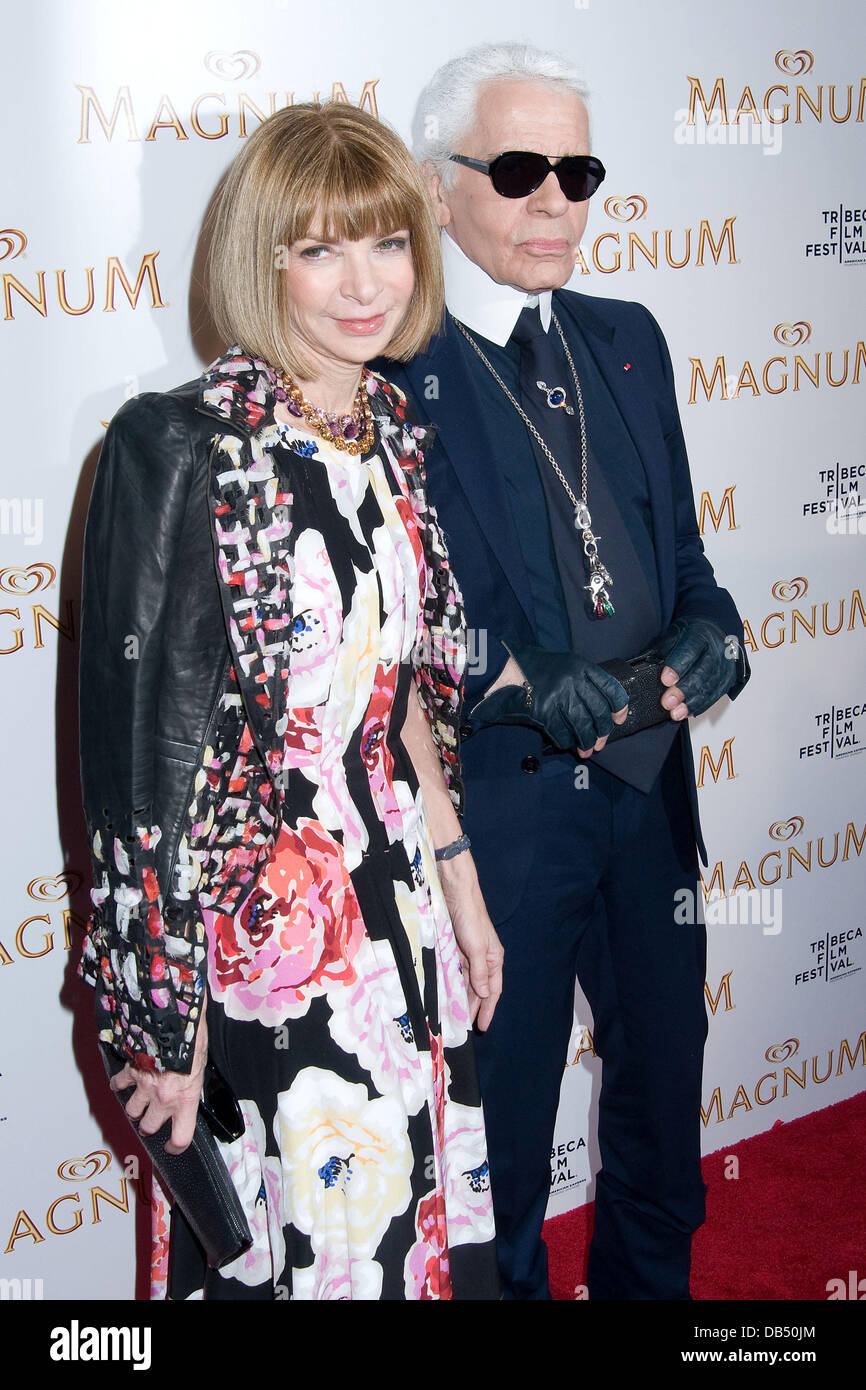 Anna Wintour and Karl Lagerfeld 2011 Tribeca Film Festival debut of ...