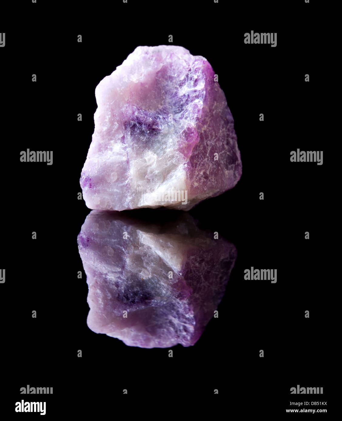 Rough unpolished specimen of fluorite crystal, a calcium fluoride ...