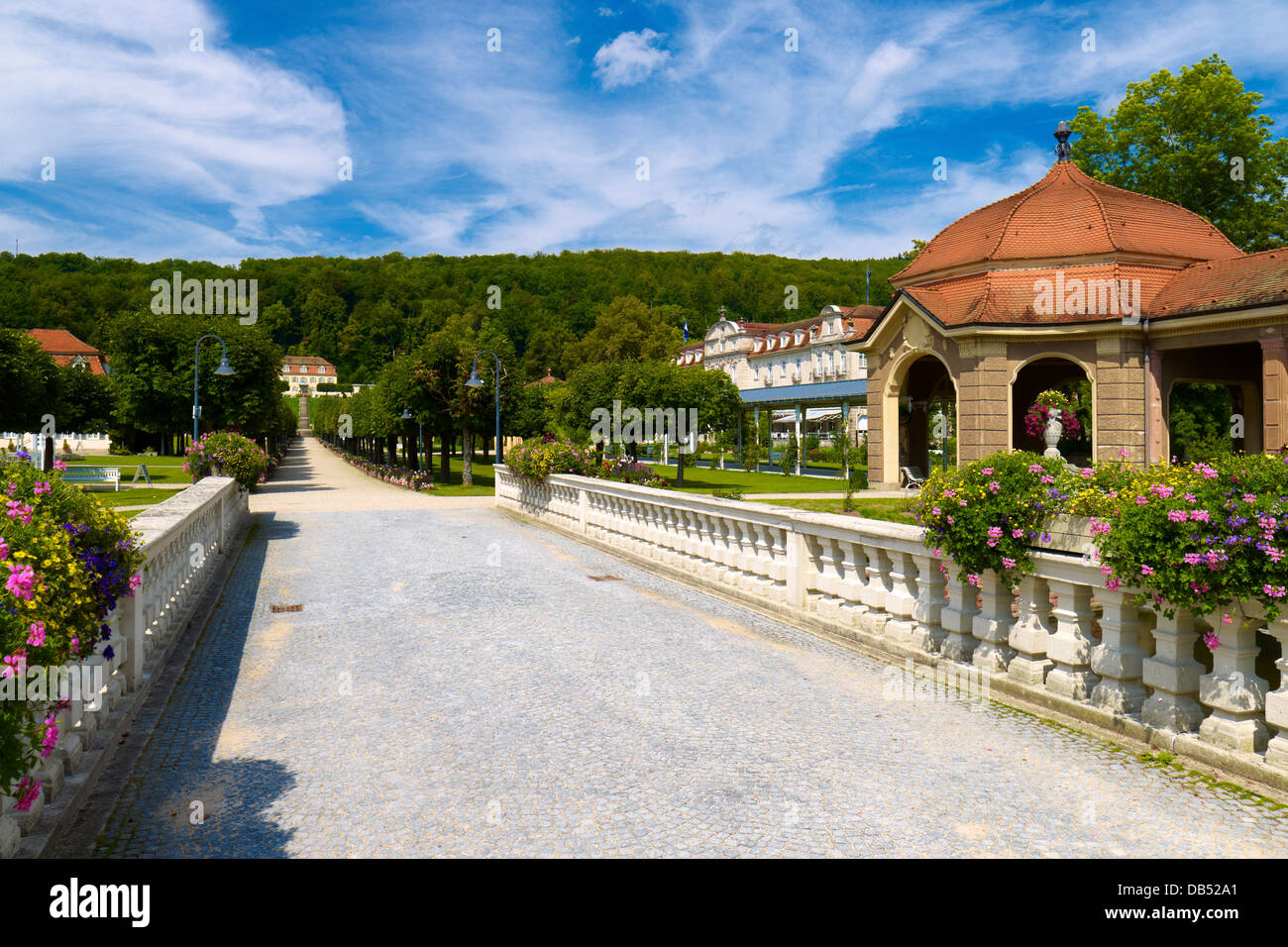 Central axis of Staatsbad Bad Brueckenau, Bad Kissingen district, Lower ...