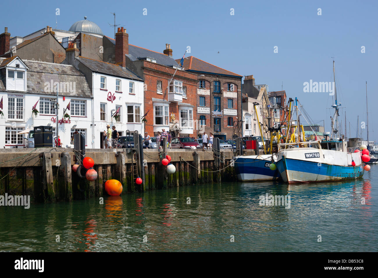 Old Harbour with fishing boats Stock Photo - Alamy