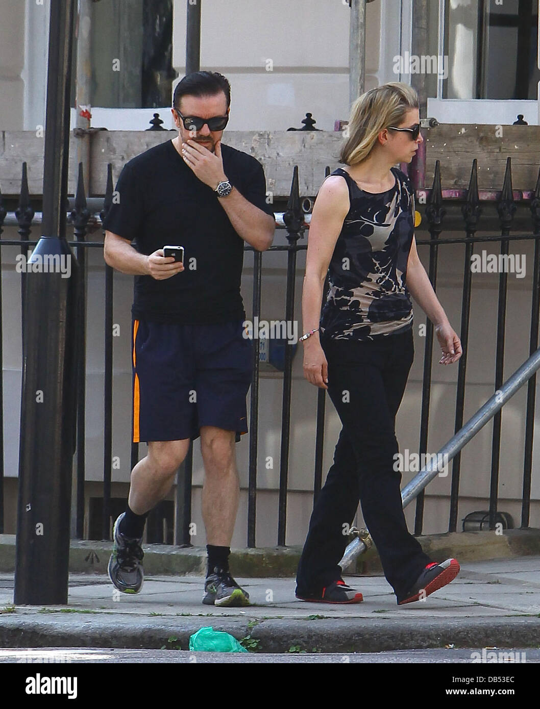 Ricky gervais girlfriend jane fallon hi-res stock photography and ...