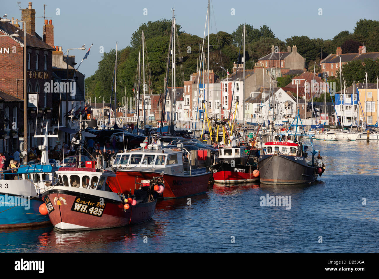 Old Harbour with fishing boats Stock Photo - Alamy