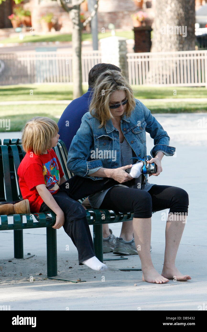 Sharon stone and son quinn stone hi-res stock photography and images ...