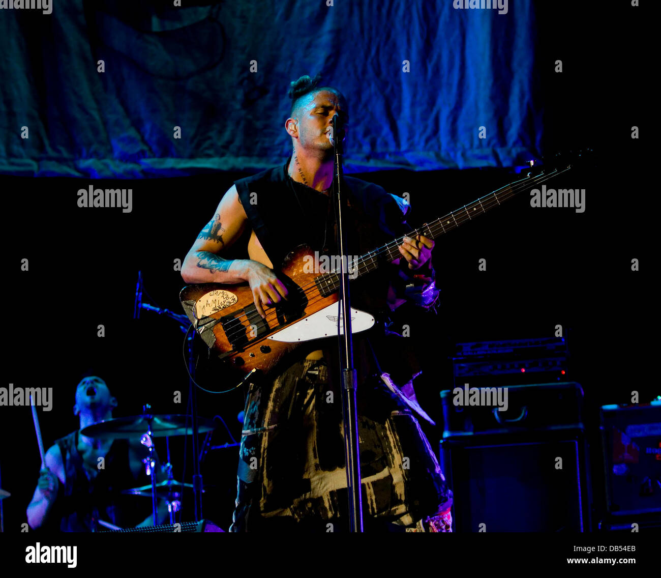 Semi Precious Weapons performing at the Nassau Coliseum, New York City ...