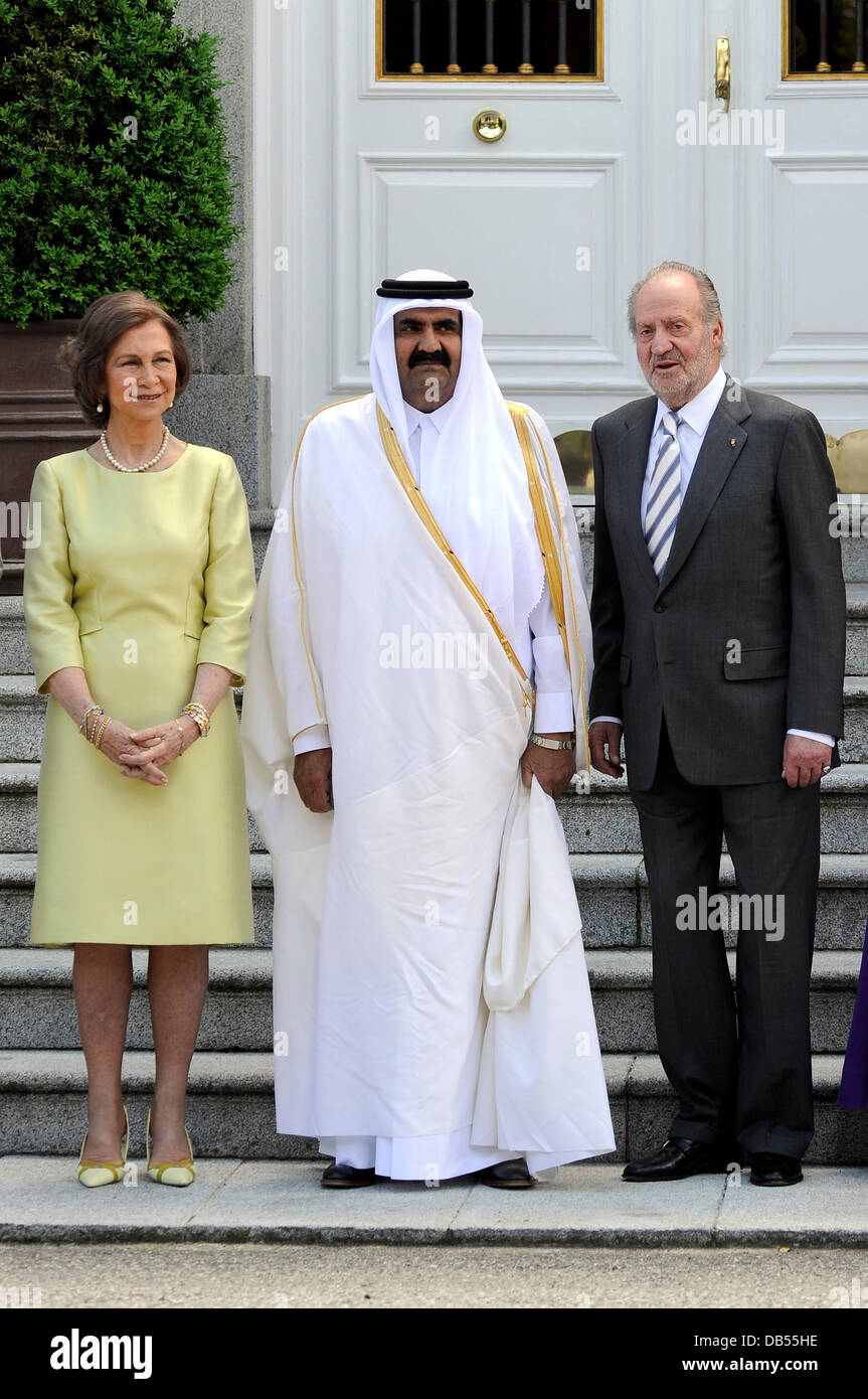 Queen Sofia, Sheikh Hamad bin Khalifa Al-Than, King Juan Carlos The ...