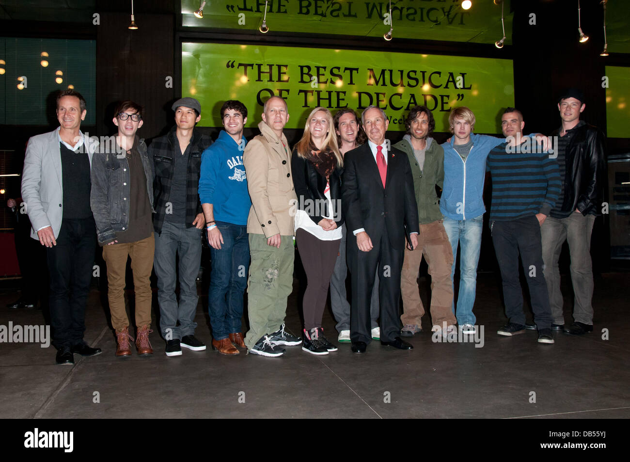 Cast of Glee from L-R Dante Di Loreto, Kevin McHale, Harry Shum Jr ...
