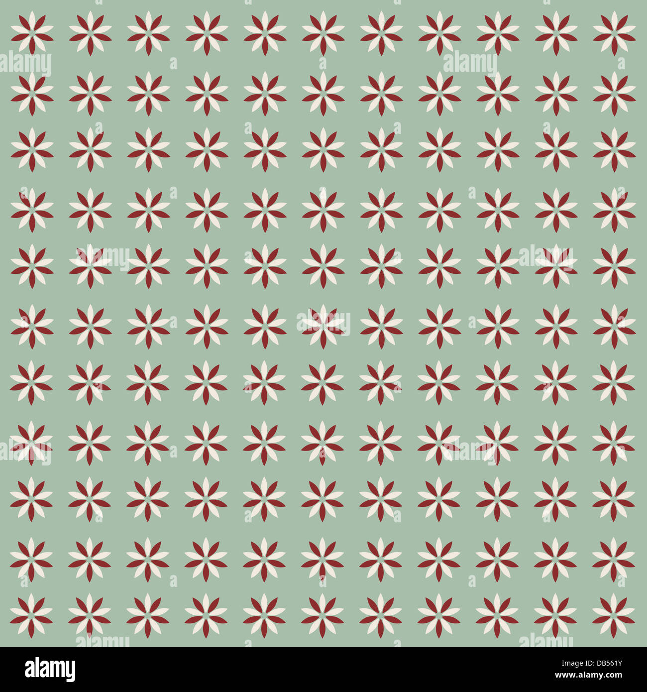 Vector illustration of a retro flower pattern Stock Photo - Alamy