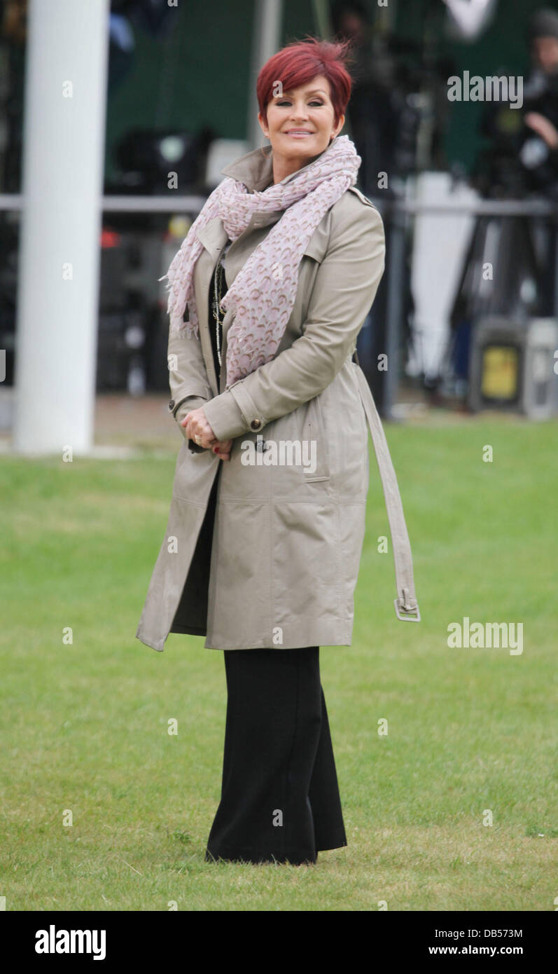 Sharon Osbourne is interviewed outside Buckingham Palace London ...