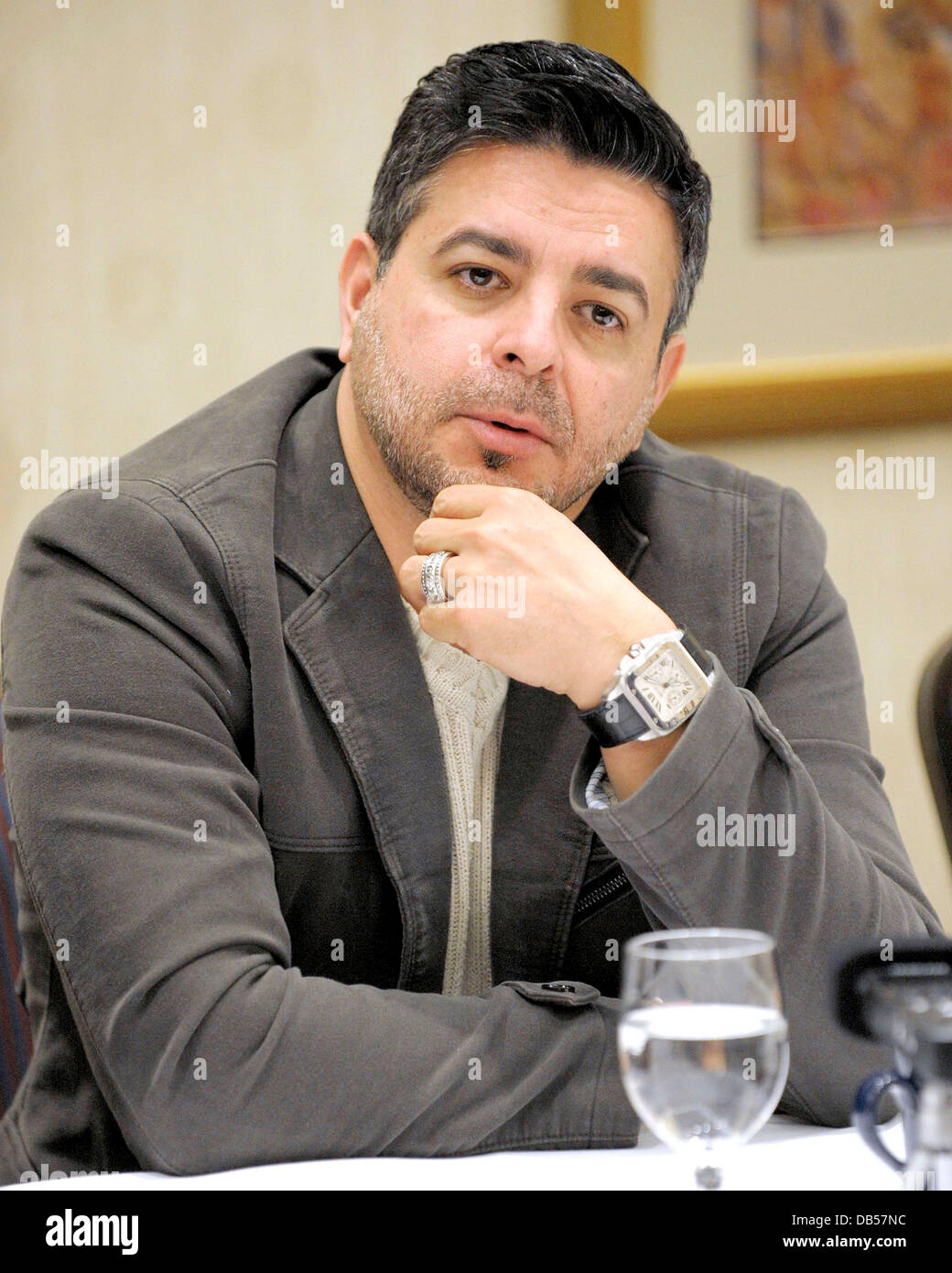 Luis Enrique at a media press conference at the Marriott Hotel ...