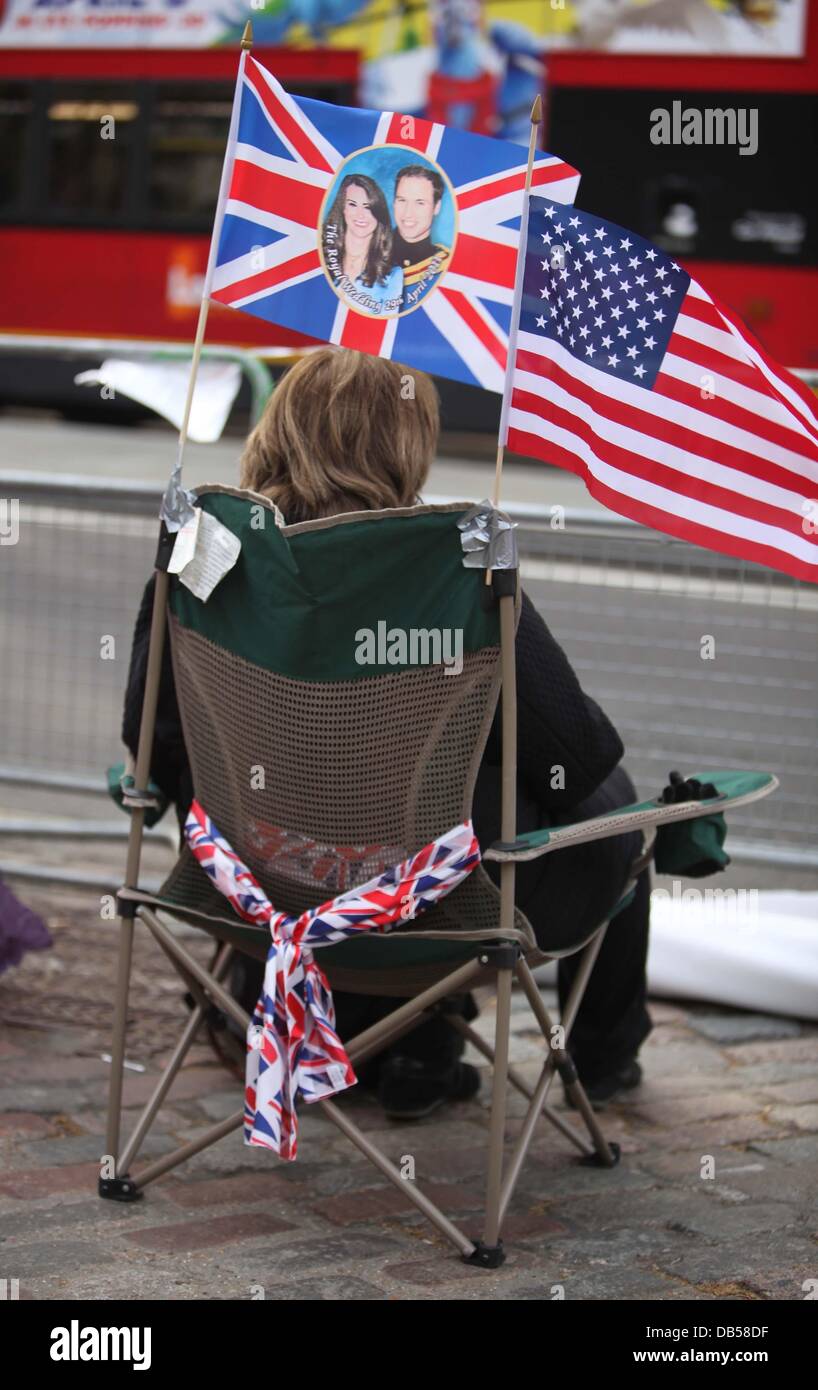 Royal fans camp outside Westminster Abbey Preparations for the Royal ...