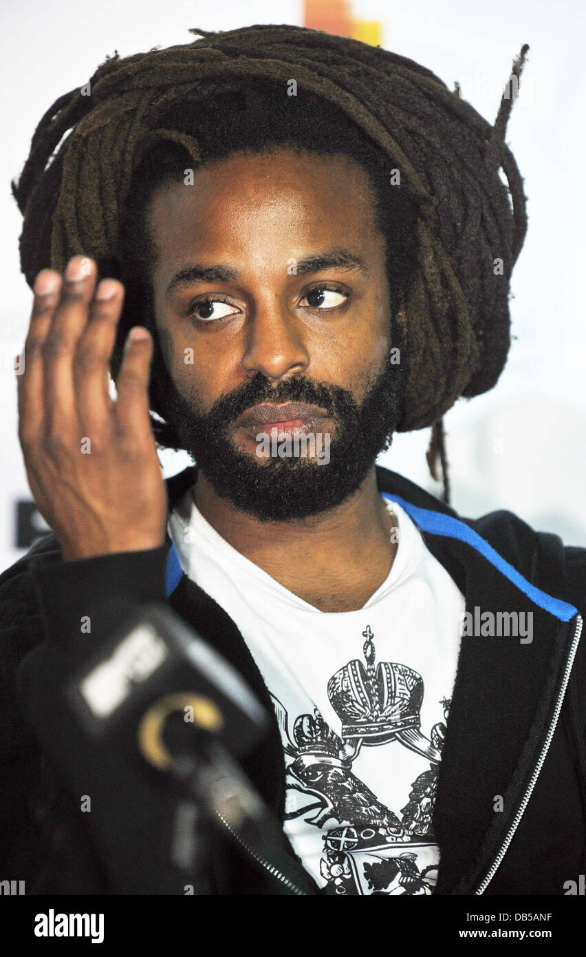 American rapper and record producer John Forte performing at a charity ...