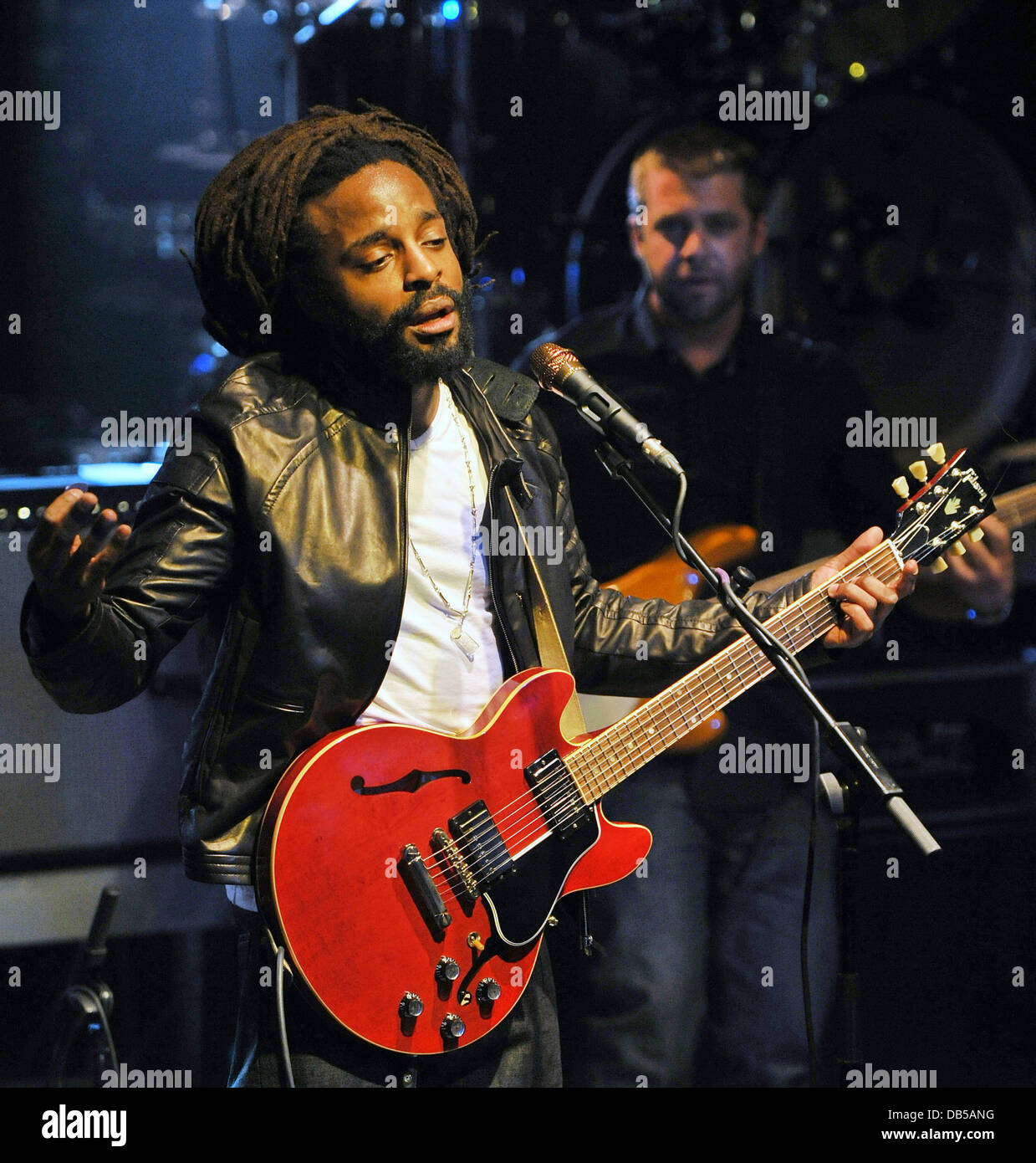 American rapper and record producer John Forte performing at a charity ...