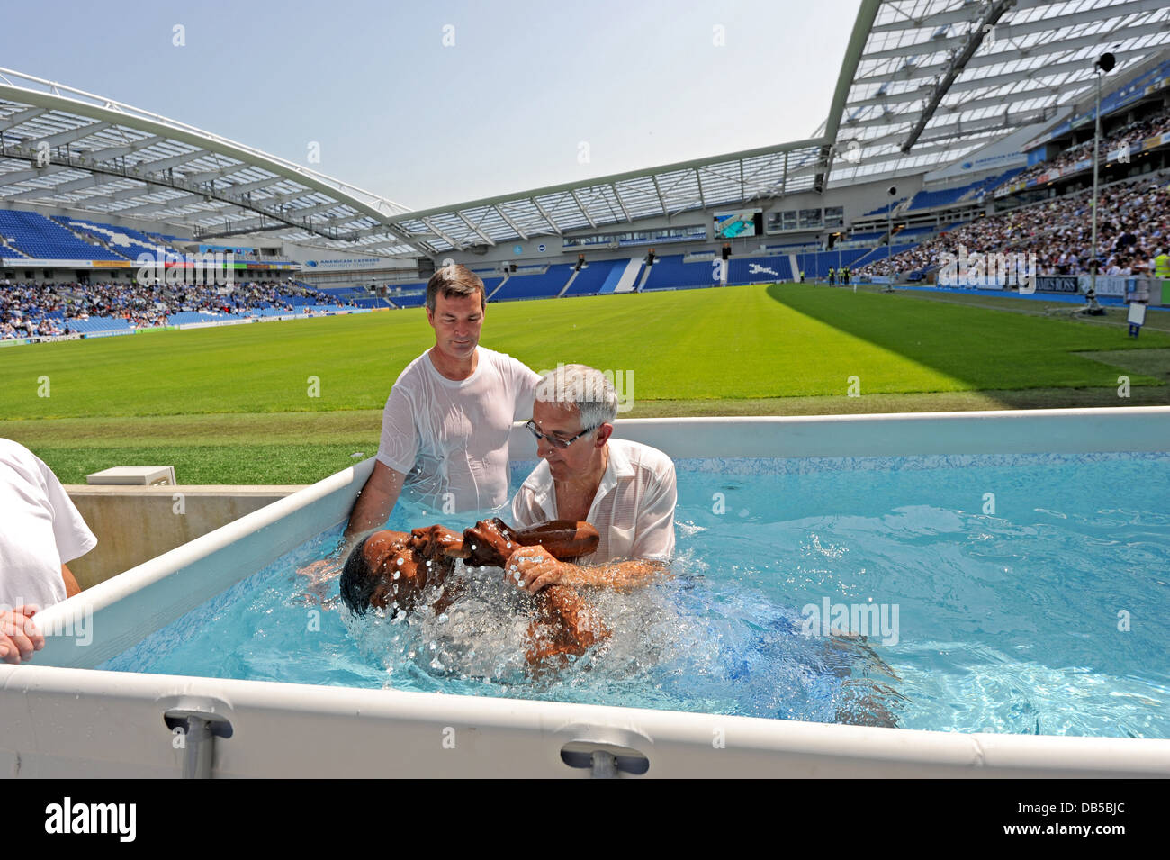 Jehovah’s Witnesses use a special pool to baptise new members into the ...