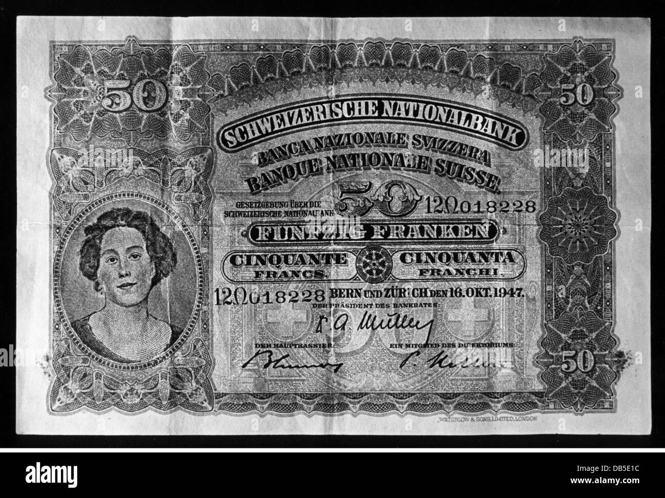 money / finance, banknotes, Switzerland, 50 Franc, Swiss National Bank ...