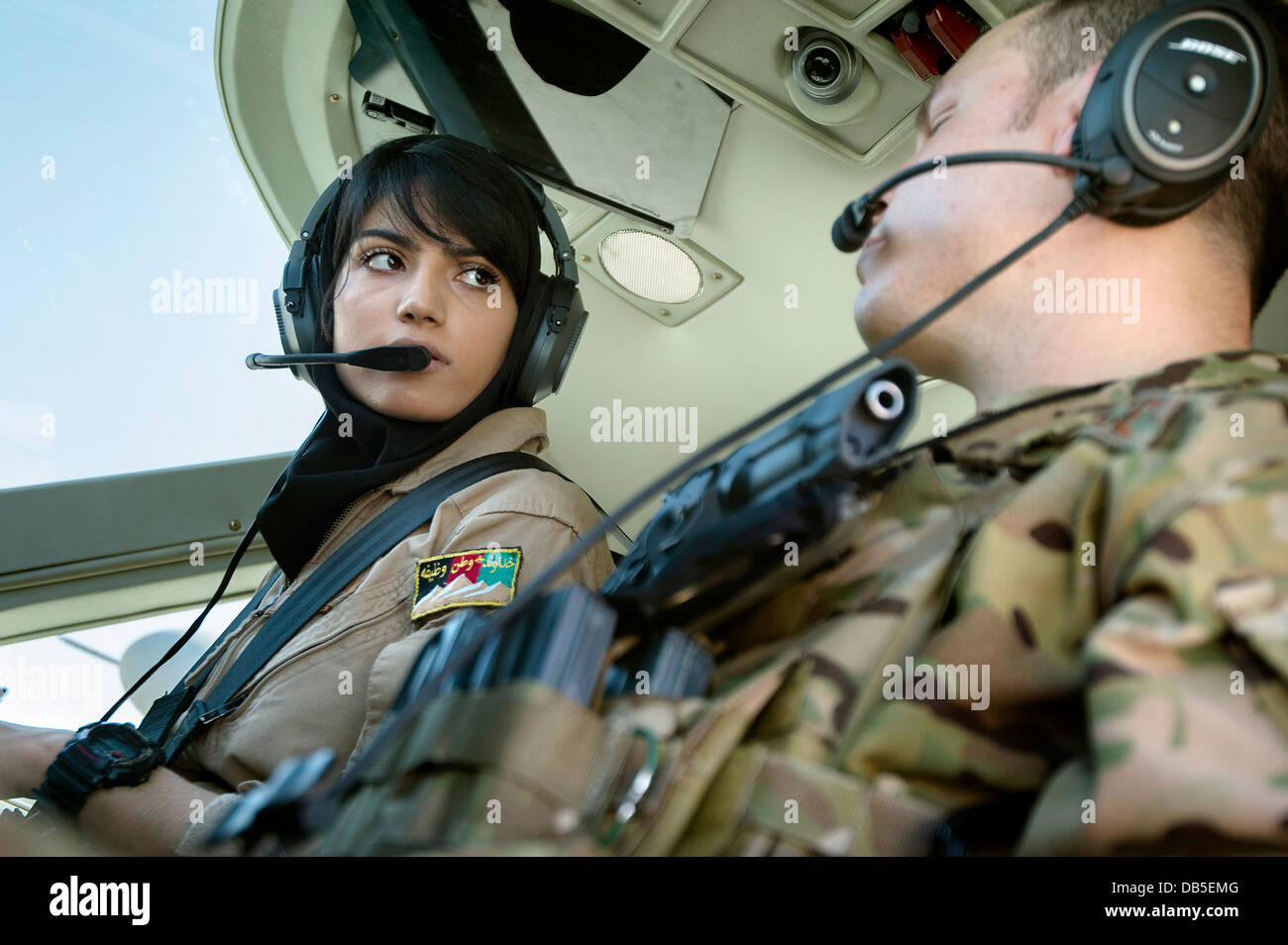 Afghan National Army Air Force 2nd Lt. Niloofar Rhmani, left, a pilot ...