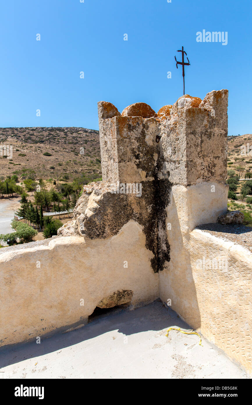 Monastery (friary) in Messara Valley at Crete island in Greece. Messara ...