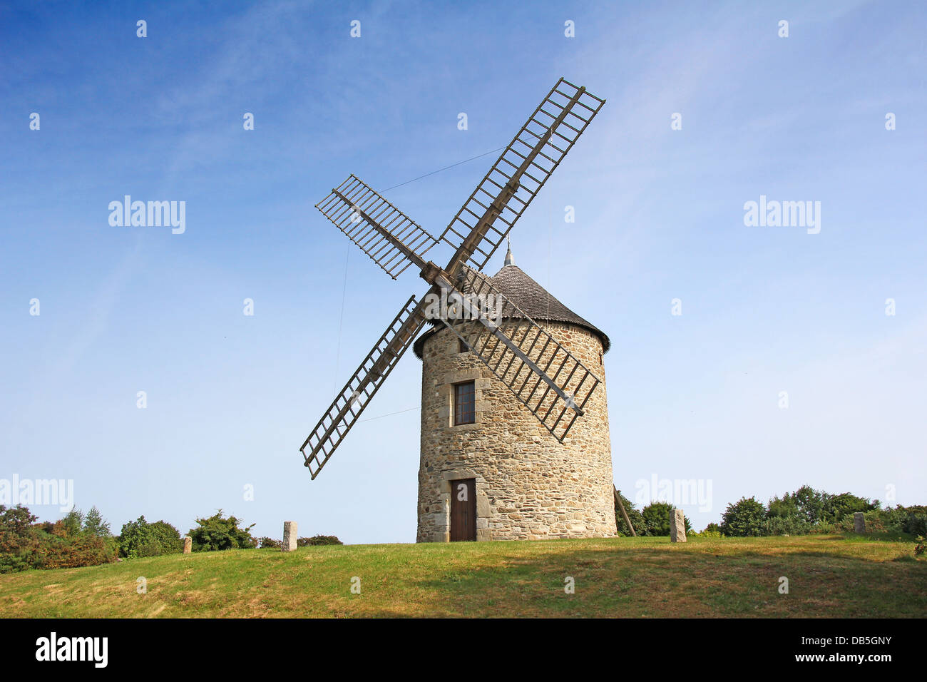 Old traditional windmill in Normandy, France Stock Photo - Alamy