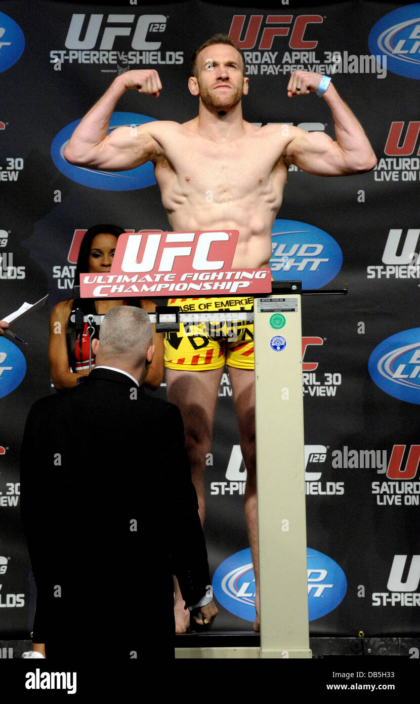 Kyle Watson Official weigh-ins for UFC 129: St-Pierre vs. Shields held ...