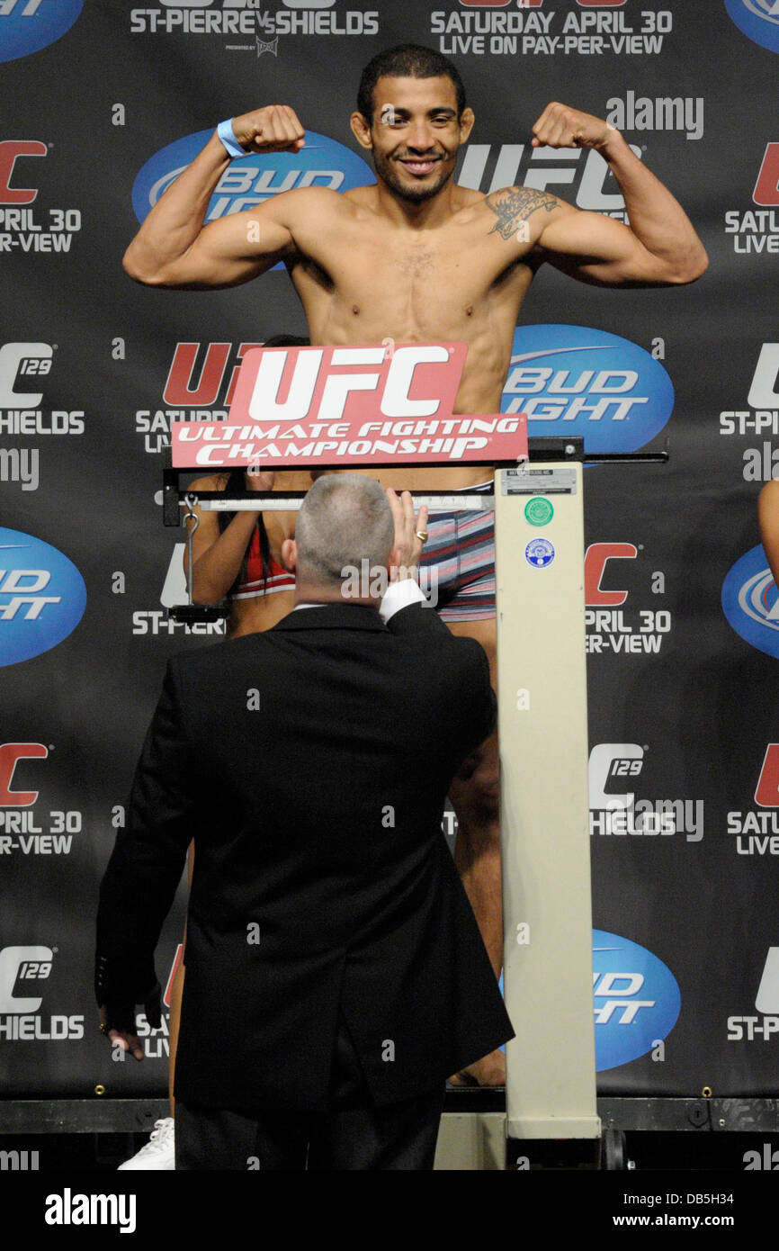 Jose Aldo Official weigh-ins for UFC 129: St-Pierre vs. Shields held at ...