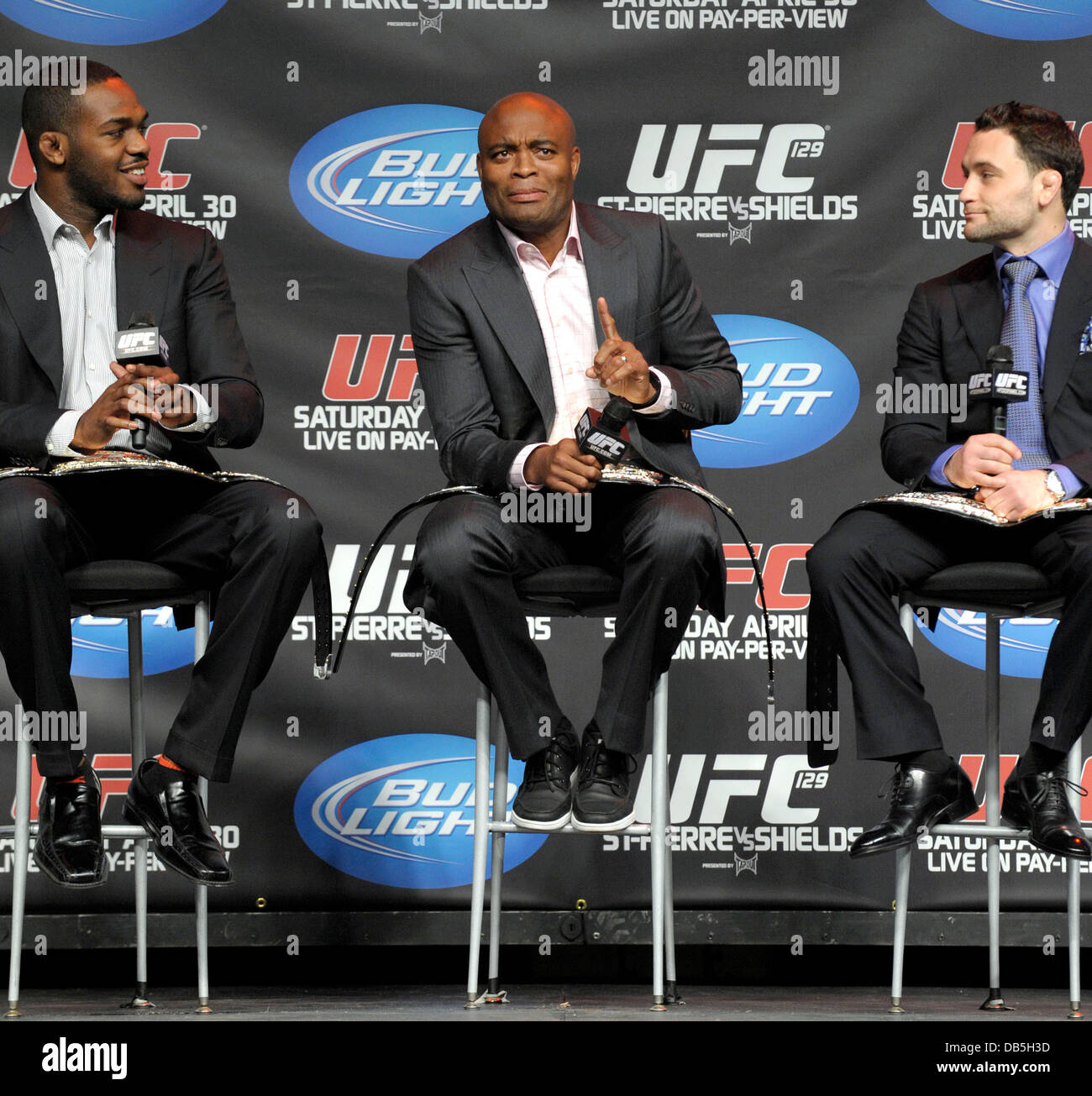 Jon Jones, Anderson Silva and Frankie Edgar UFC Super 7 session held at ...