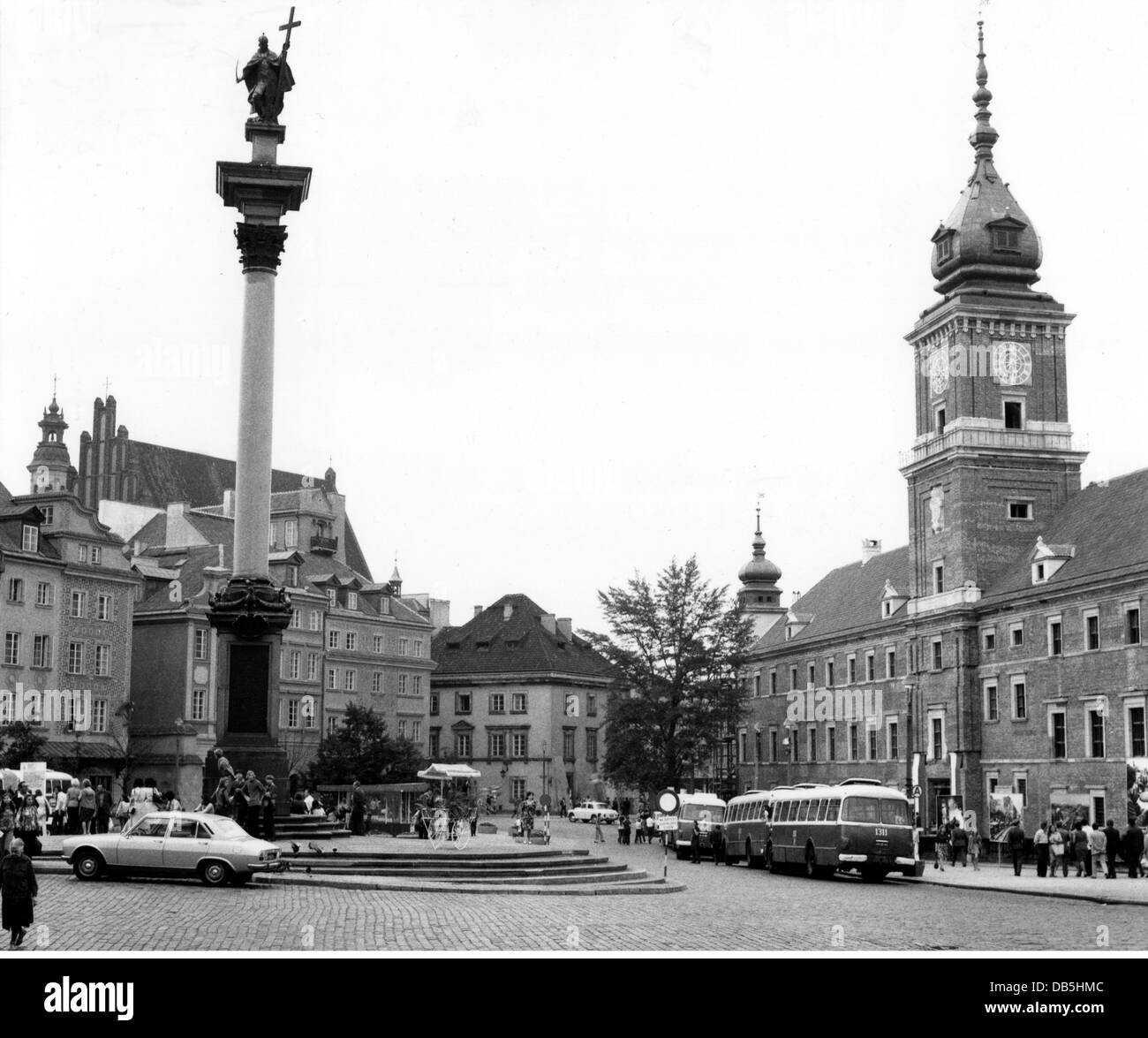 Warszawa plac zamkowy kolumna Black and White Stock Photos & Images - Alamy