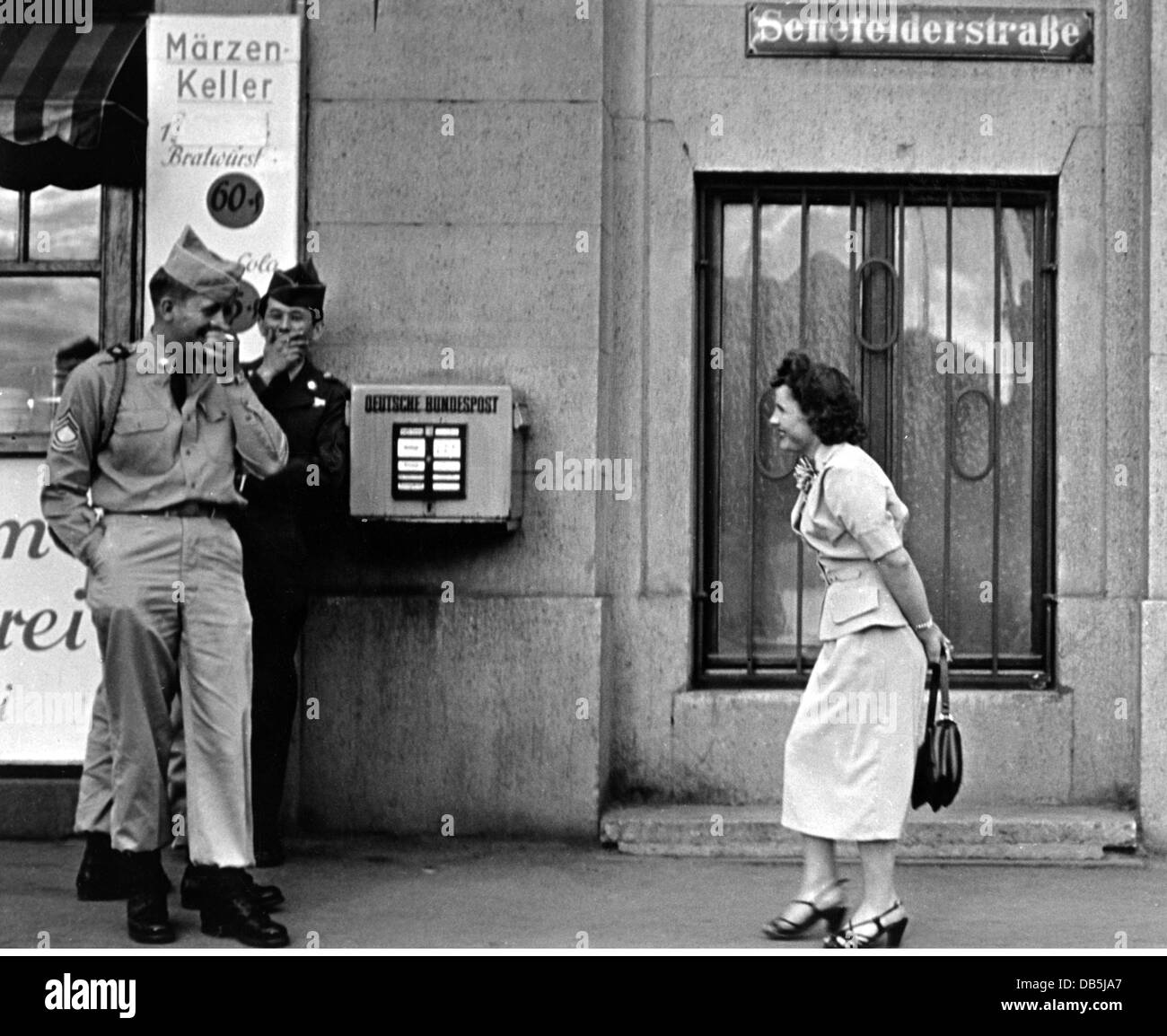 post war period, the occupying forces, German woman get into contact ...