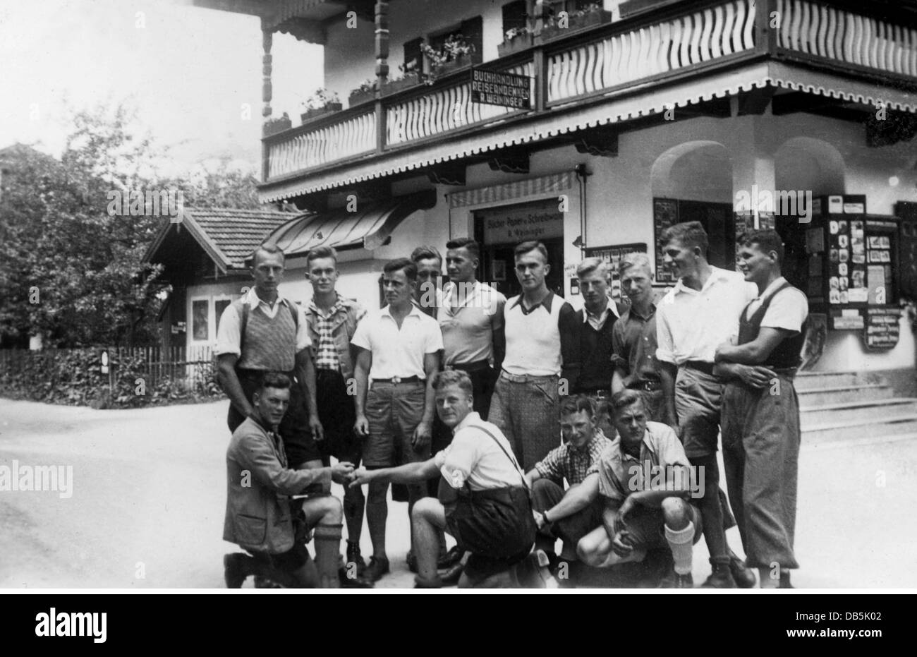 people, men, 1930s, Germany, members of the Reichsarbeitsdienst (Reich ...