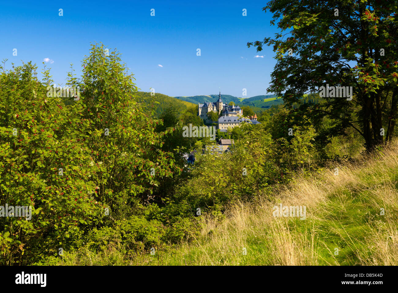 Lauenstein Castle and neighborhood near Ludwigsstadt, Upper Franconia ...