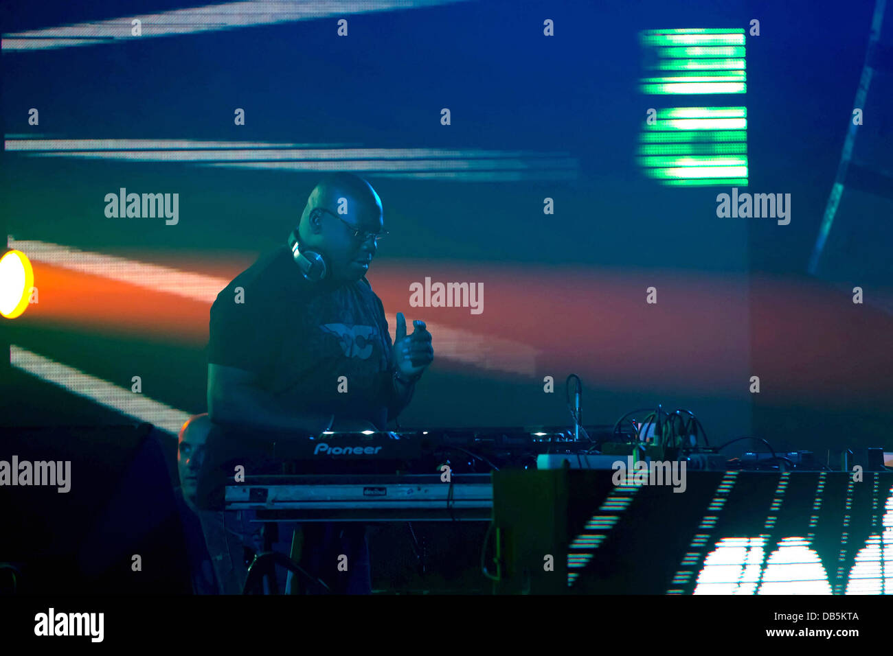 DJ Carl Cox performing live at LX Factory Lisbon, Portugal - 30.04.11 ...