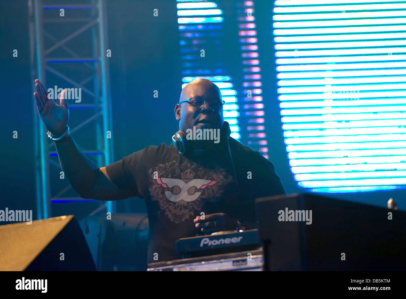 DJ Carl Cox performing live at LX Factory Lisbon, Portugal - 30.04.11 ...