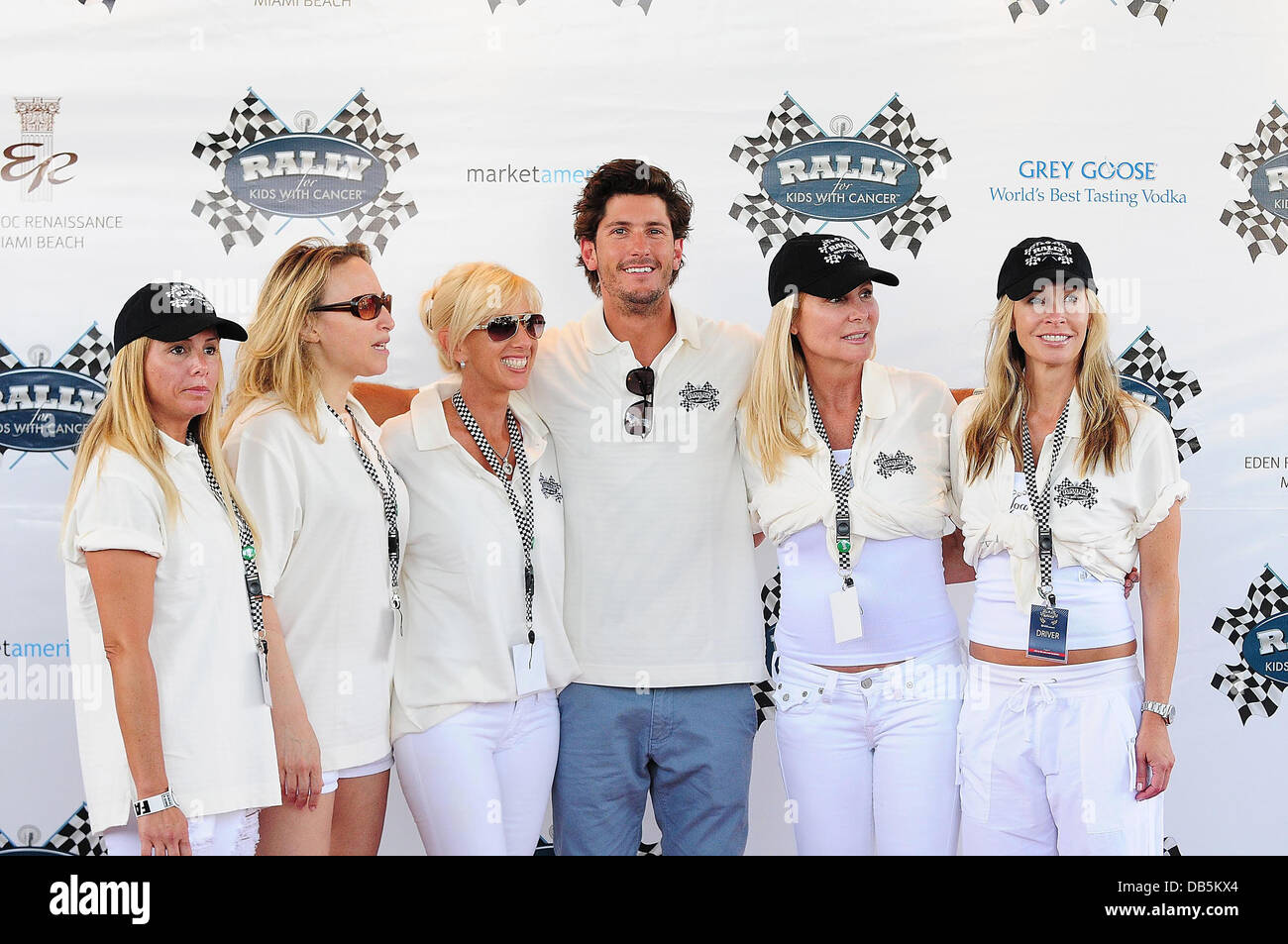 American Polo player Nic Roldan (C) arrive at the Rally for Kids with ...