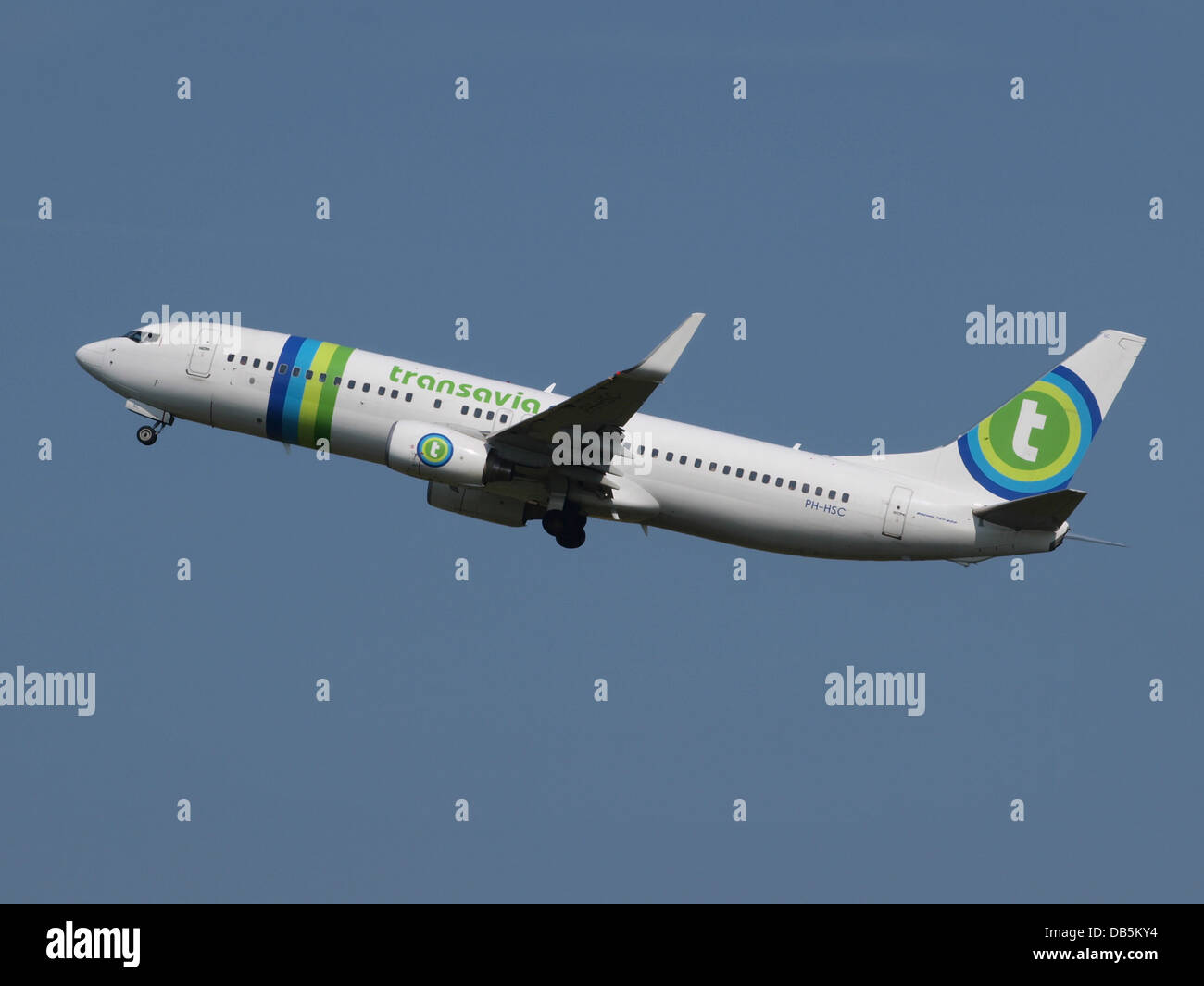 PH-HSC is a Transavia Boeing 737-8K2(WL), a popular aircraft for short ...