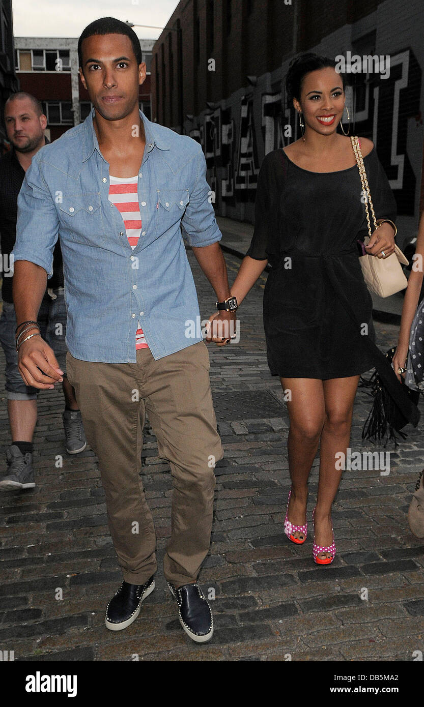 Marvin Humes of boyband 'JLS' and girlfriend Rochelle Wiseman aka ...